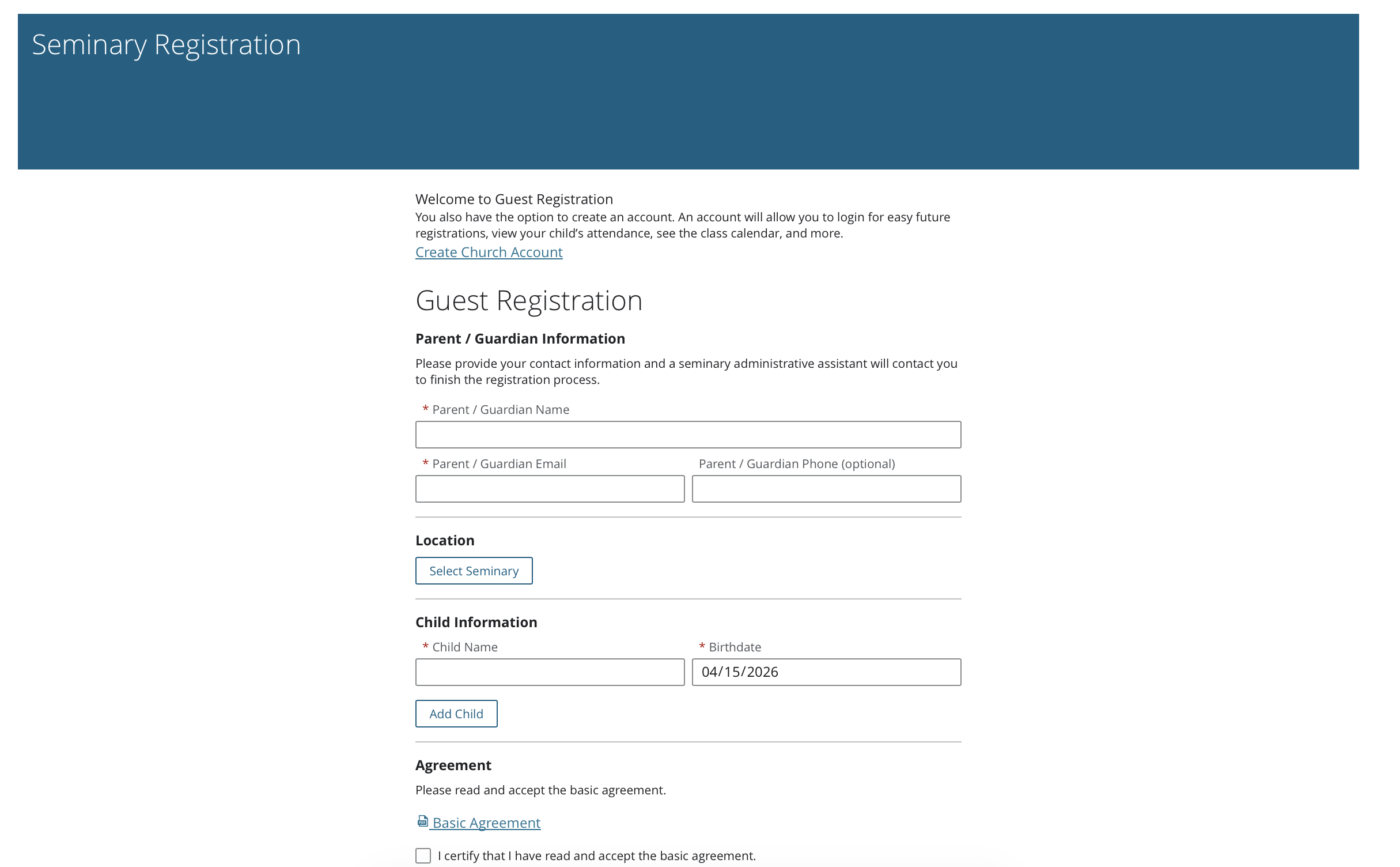 How to register as a guest in mySeminary – S&I Help Center